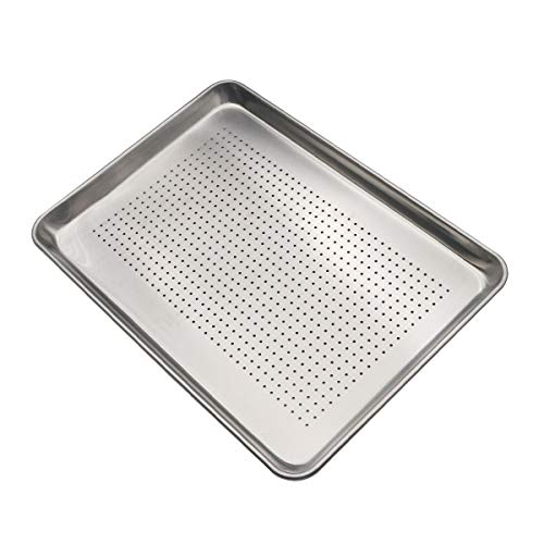 Firsmat Aluminum Perforated Half Sheet Pan For Baking Half Size Bakery Sheet Tray Metal Cookware Medium Bakeware 13x18 inches