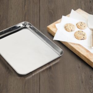 Yododo Baking Sheets Set of 4, Stainless Steel Cookie Pan For Oven, Size 12.25 x 9.65 x 1 inch, Heavy Duty Easy Clean