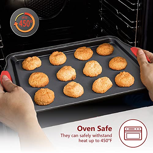 NBFTLTOP Carbon Steel Nonstick Bakeware Set, 9 Pieces Rimmed Baking Trays Cupcake Muffin Roasting Loaf Pan Cookie Sheets (Style 1)