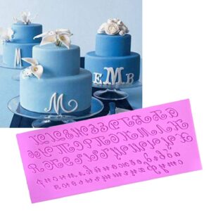 caralin 3D Artistic Russian Letter Silicone Cake Fondant DIY Mold Handwriting Alphabet Candy Pudding Chocolate Kitchen Mould Soap Tray Baking Tool