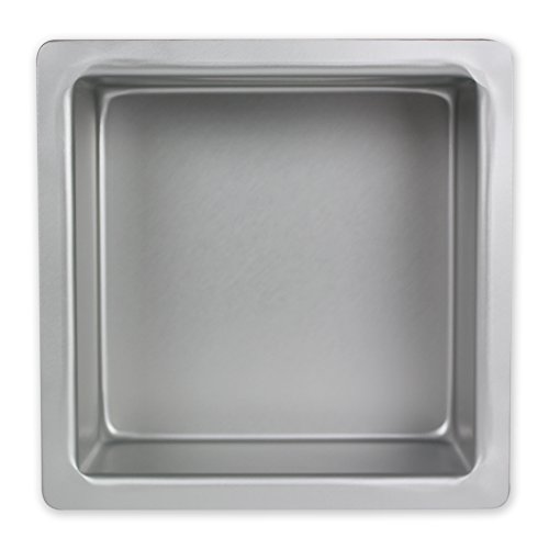 PME Professional Aluminum Square Cake Pan (14 x 14 x 3), Standard, Silver