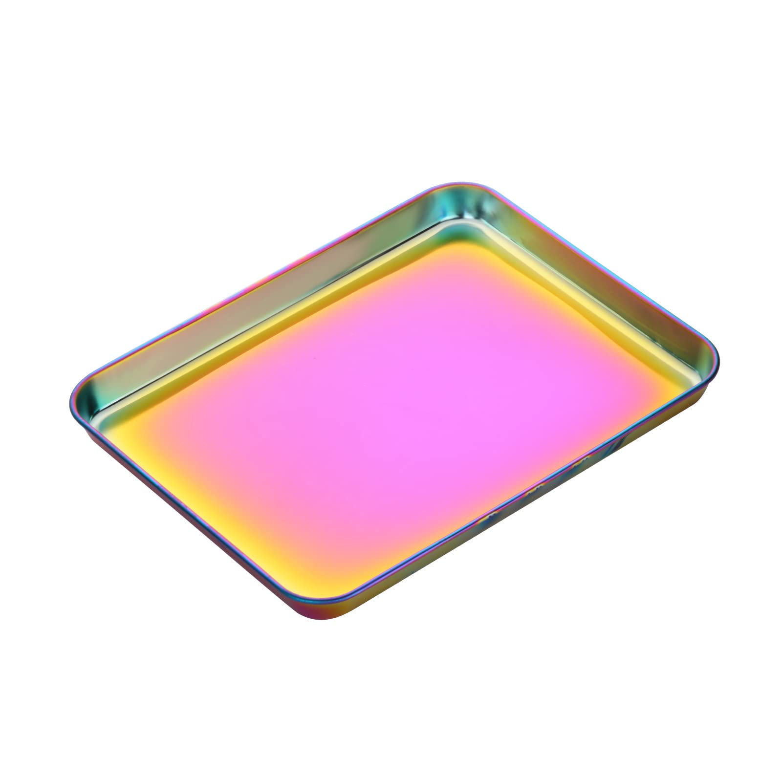 Meisha Baking Tray, Stainless Steel Baking Cookie Sheet, Rimmed Pan Baking, Non Toxic & Healthy, Mirror Finish & Rust Free, Easy Clean & Dishwasher Safe - Rainbow