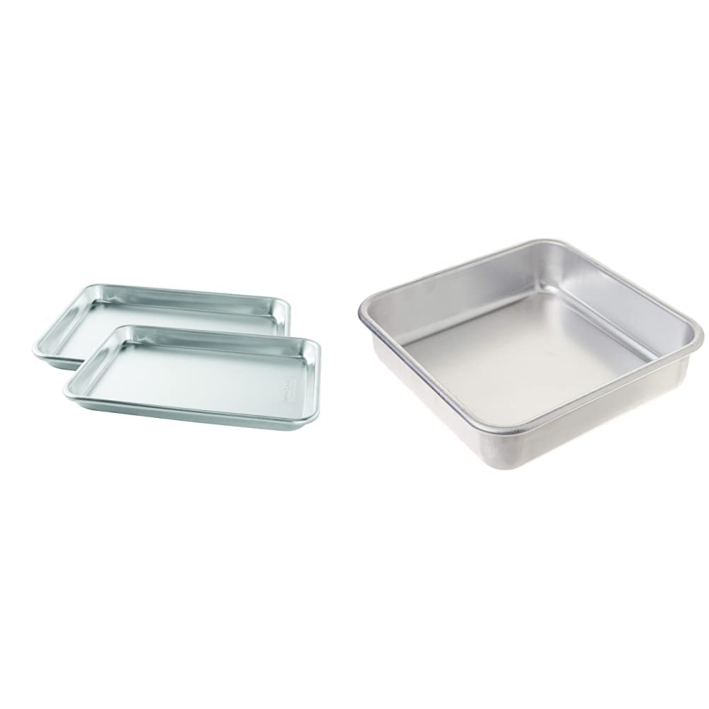 Nordic Ware Quarter Sheet Baking Pan (2 count) and Square Cake Pan