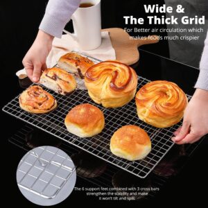 Prestige Baking Cooling Rack 11.5 x 16.5 in Cookware. Air Frying, Baking & Cooking. BPA free, food grade & thick. 100% stainless steel. Chef, professional cook approved.