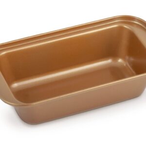 Eternal Living Copper Nonstick Bakeware Set (Cake Pans, Cupcake Tray, & Cookie Sheets, 6 Piece)