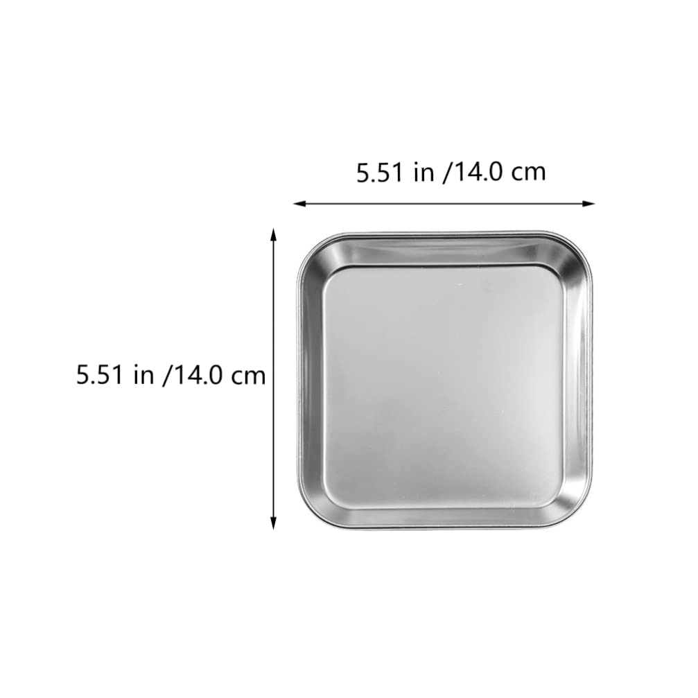 1pc Stainless Steel Dinner Plate Pork Chop Plate BBQ Plate Outdoor Camping Plate Candle Holder Tray BBQ Platter for Kids Stainless Steel Tableware Food Baby Sushi Plate