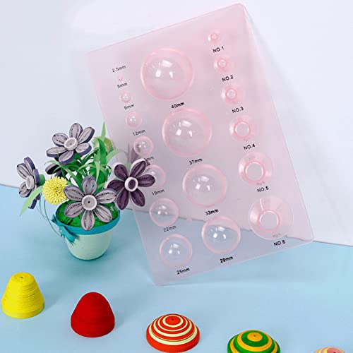 Plastic Paper Quilling Mould 3D Half Ball Domes Crafts Mold