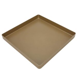 Aluminum Alloy Non-Stick Baking Tray, Square Shape Baking Sheet 28 x 28 x 3 cm, Gold