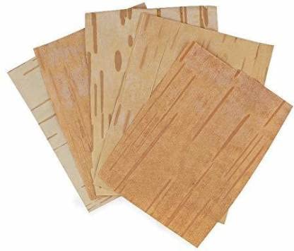 Bhojpatra , BHOJPATRA BARK Sheets , Betula UTILIS for Mantra Siddhi Wooden Yantra (23x 18cm) Wooden Yantra (Pack of light brown hiran150522-1 Bhojpatra big 23x18