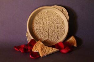 brown bag rose window shortbread cookie pan