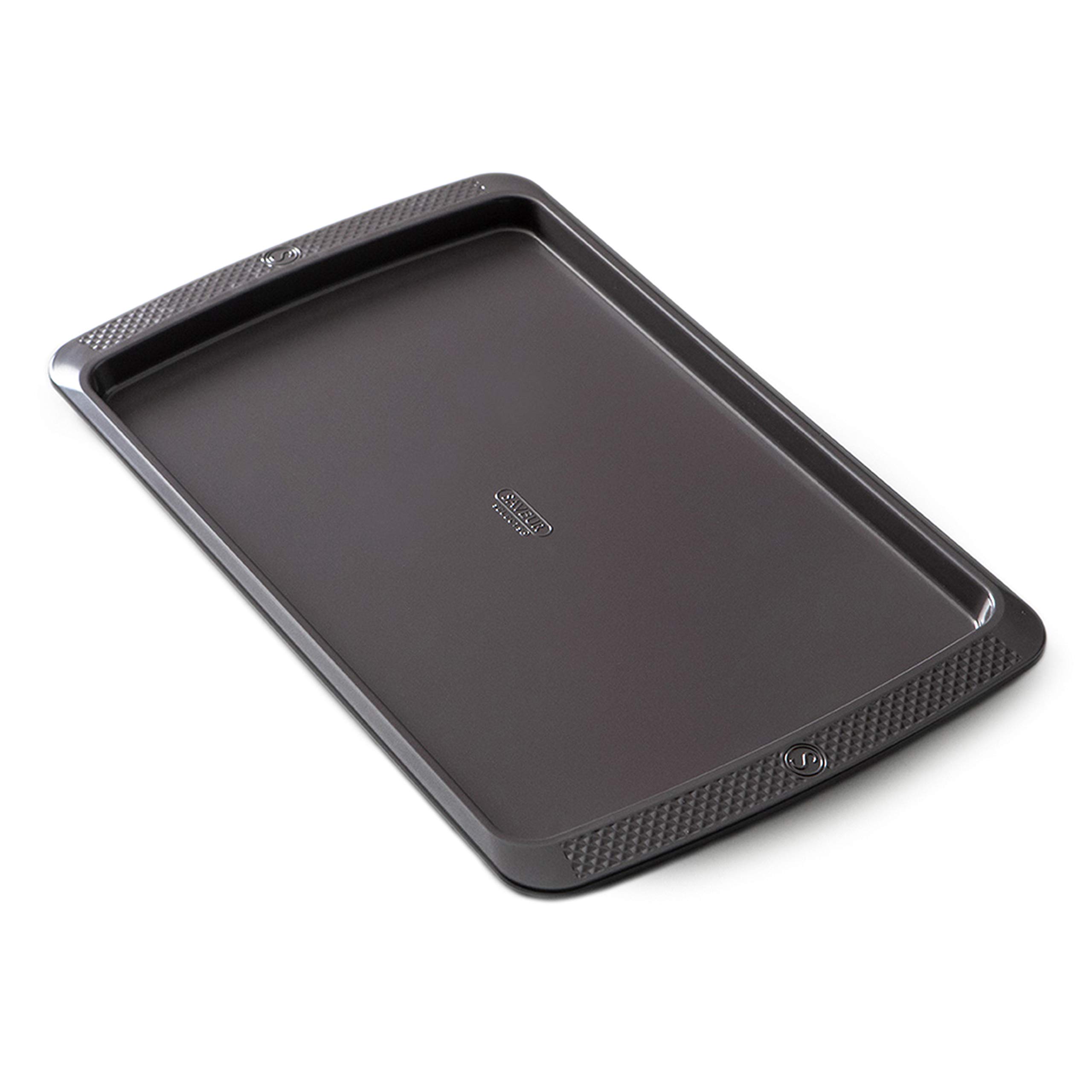 SAVEUR SELECTS Rimmed Baking Sheet, 11-Inch by 17-Inch, Non-stick, Warp-resistant Carbon Steel, Dishwasher Safe, Artisan Bakeware Series