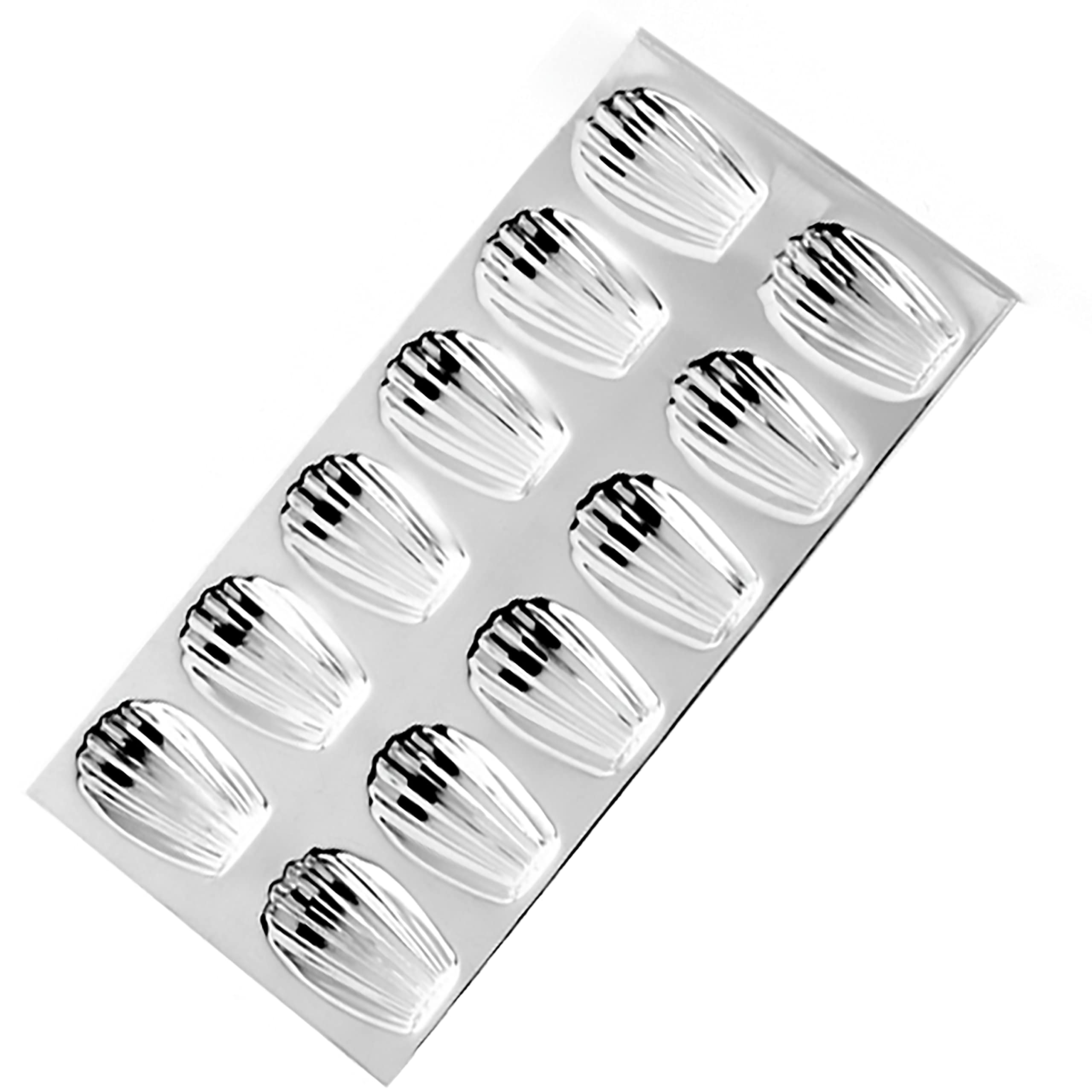 Norpro Tin Madeleine Sheet, 1-Pack, Silver