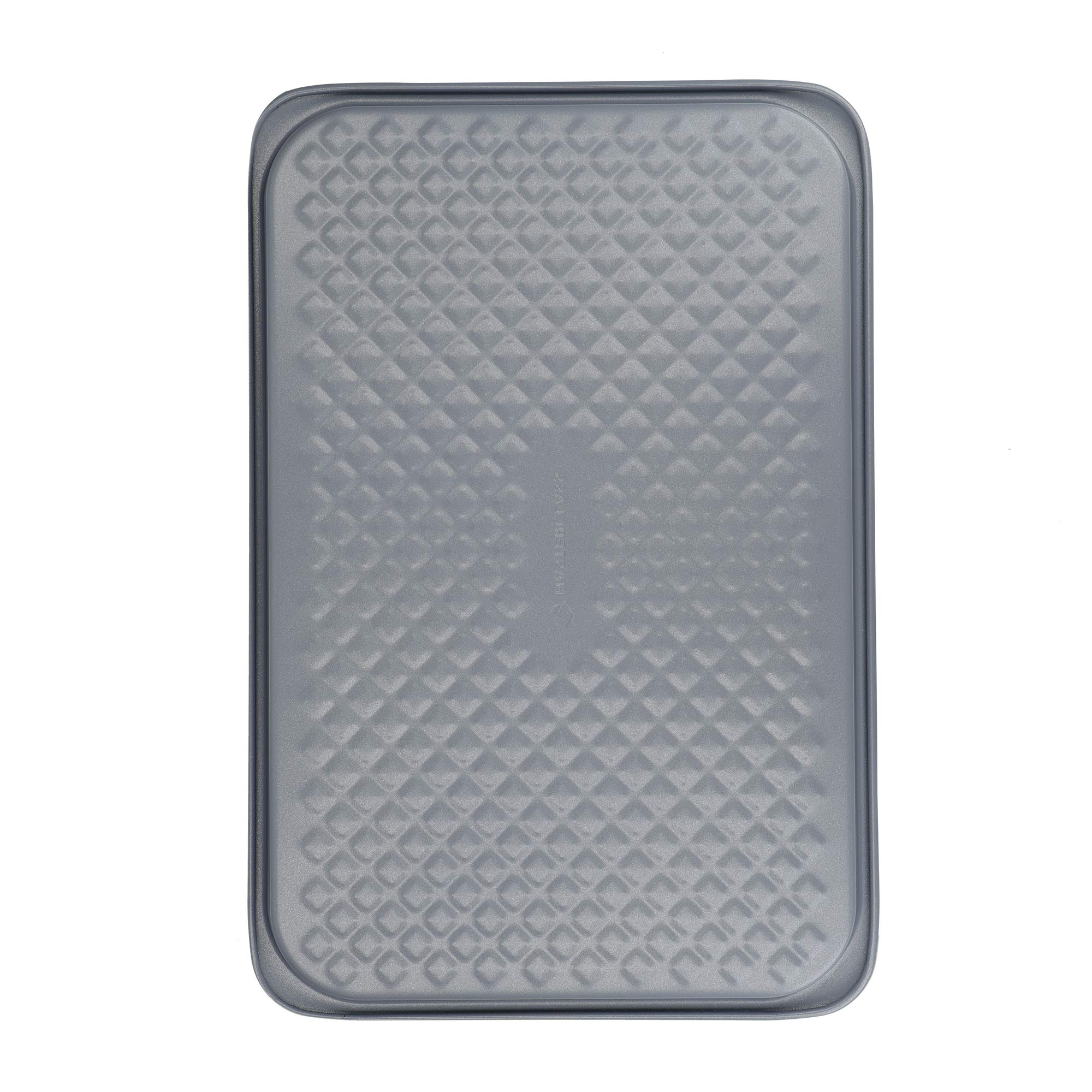 MasterClass Smart Ceramic Baking Tray with Robust Non Stick Coating, Carbon Steel, 40 x 27 cm Large Stackable Cookie Sheet