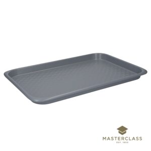 MasterClass Smart Ceramic Baking Tray with Robust Non Stick Coating, Carbon Steel, 40 x 27 cm Large Stackable Cookie Sheet