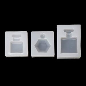 helyzq 3pcs perfume bottle silicone epoxy resin mold pendant candy chocolate cake mould