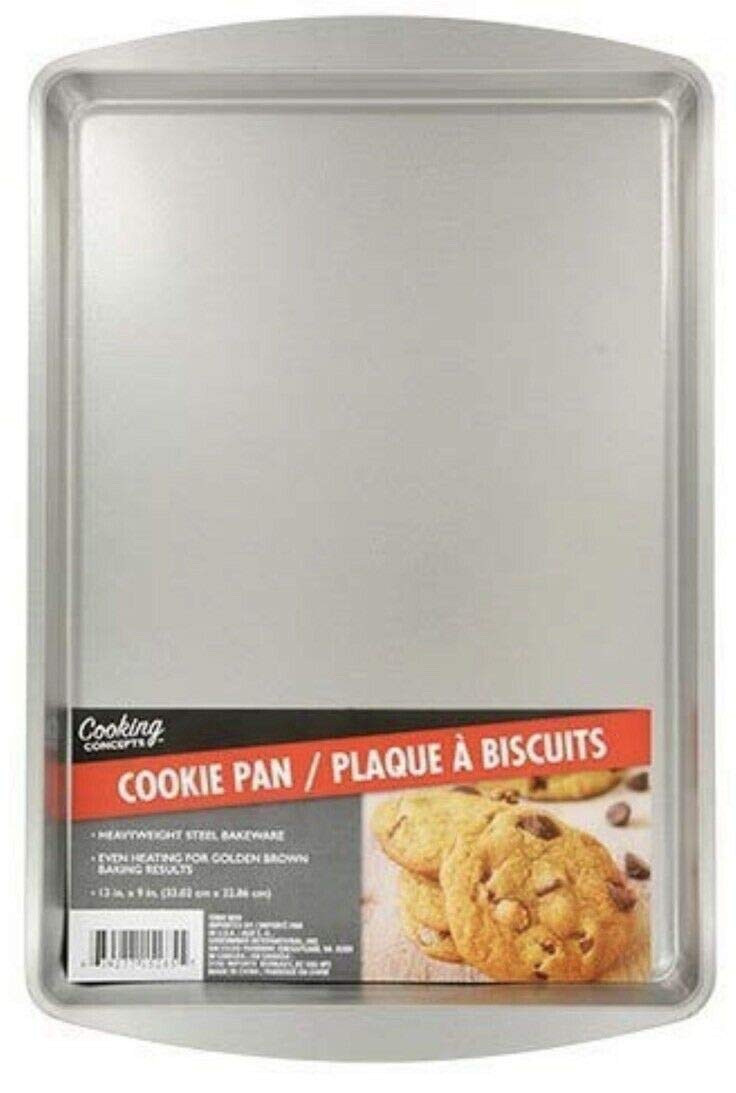 3~ Pans Baking Sheet Set 9x13 in. Cookie Flat Kitchen Non-stick Bakeware