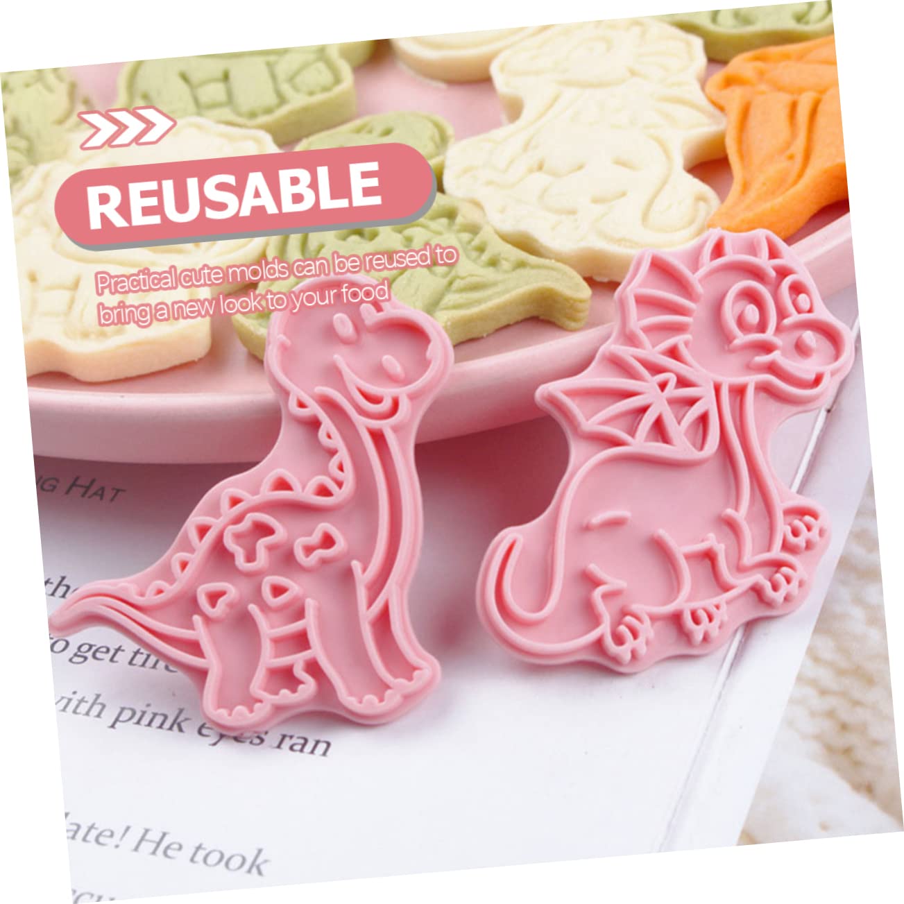 Holibanna 8pcs Biscuit Mold Cookie Stamp Heart Shape Cookie Cutter Valentine Cookie Cutters Sandwich Valentines Day Baking Supplies Valentines Baking Supplies Cartoon Child Plastic Slicer