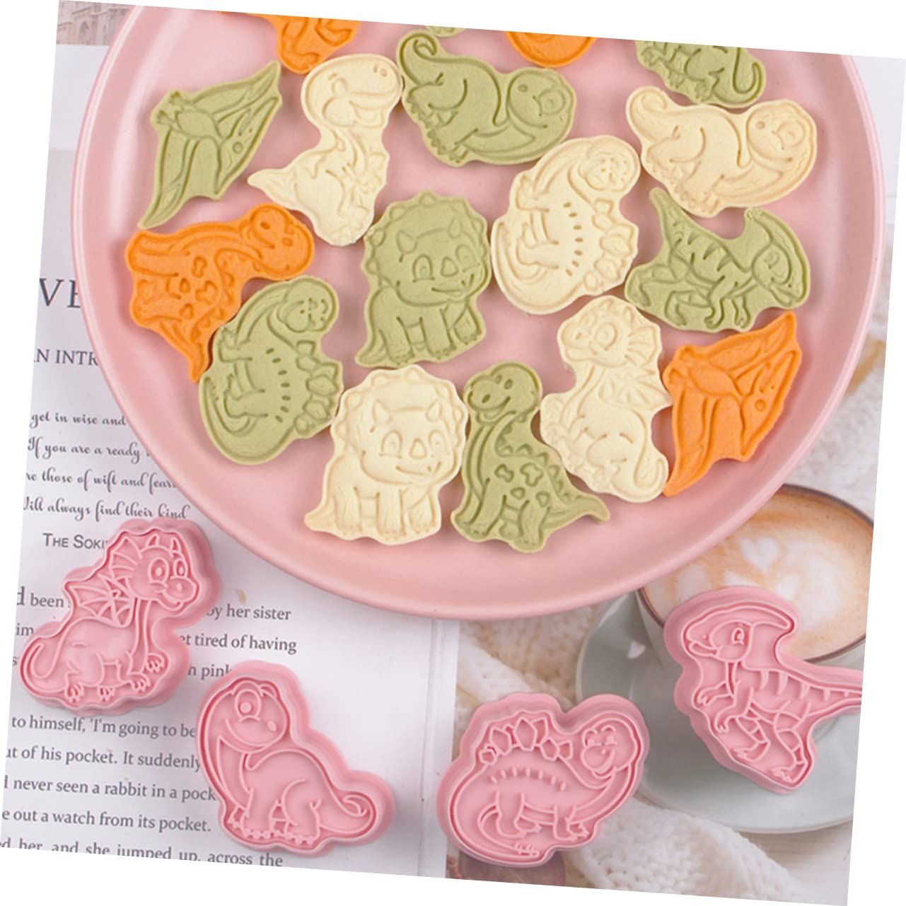 Holibanna 8pcs Biscuit Mold Cookie Stamp Heart Shape Cookie Cutter Valentine Cookie Cutters Sandwich Valentines Day Baking Supplies Valentines Baking Supplies Cartoon Child Plastic Slicer