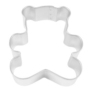 R&M Teddy Bear 5" Cookie Cutter in Durable, Economical, Tinplated Steel