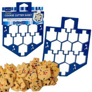 rite lite hanukkah dreidel cookie cutter sheet - jewish holiday party favors, goodie bag rewards, chanukah kids hostess gifts, cooking kitchen accessories