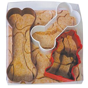 R&M International Dog Bone Cookie Cutters, Assorted Bones and Fire Hydrant, 4-Piece Set