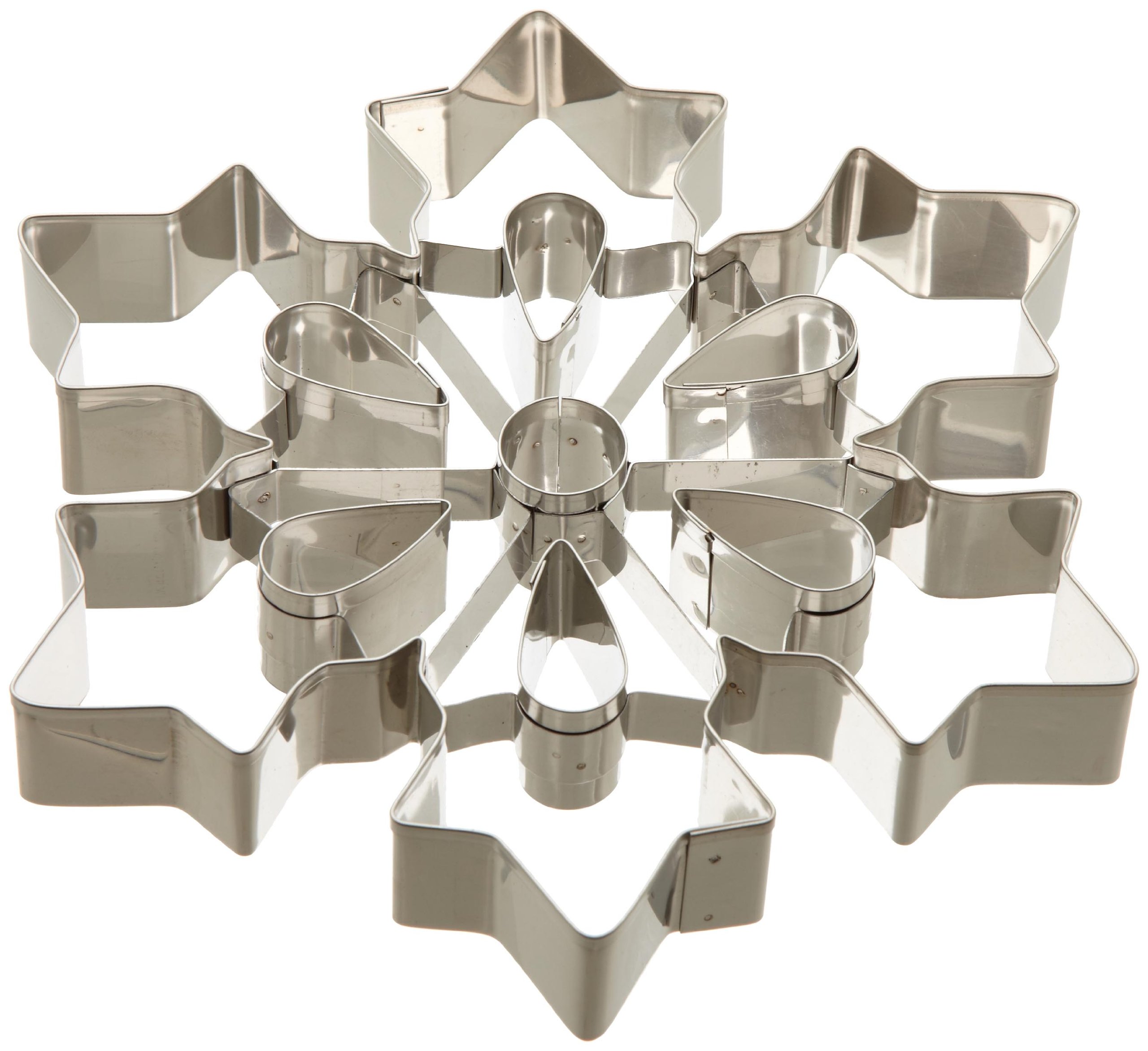 Ateco Large Snowflake Cookie Cutter, Stainless Steel, 8" diameter