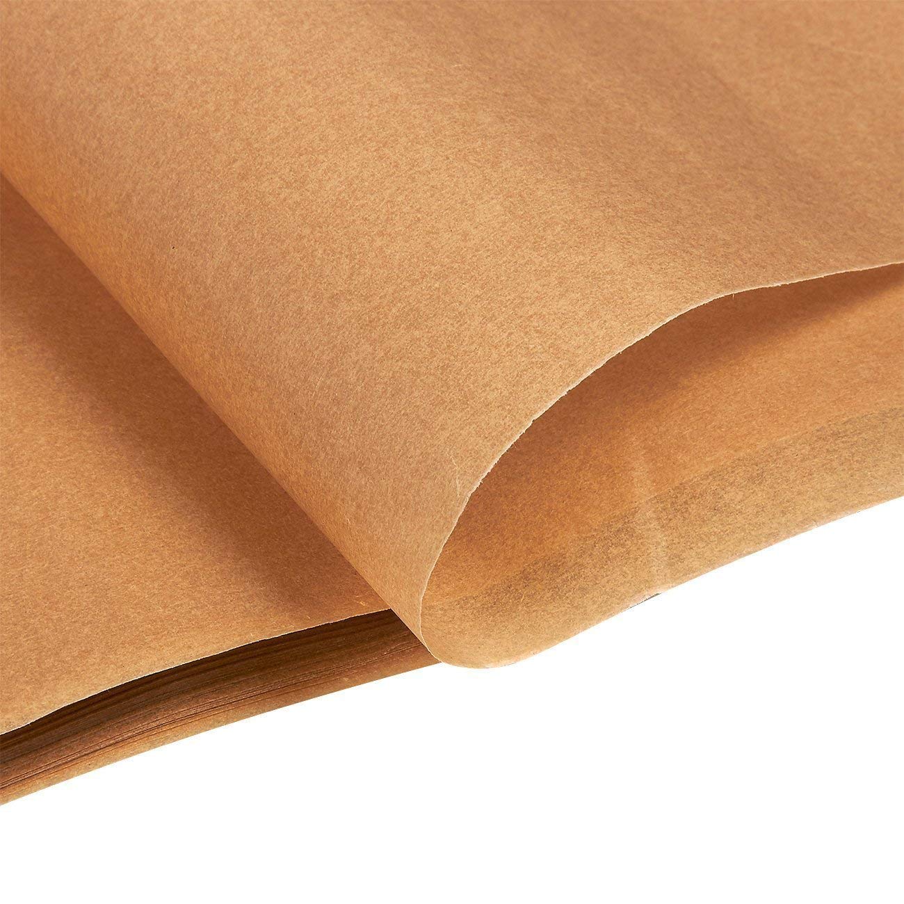 CHEFworth Unbleached Quilon Treated Natural Brown Parchment Paper Baking Sheets Pan Liner 8x12 100 Sheets for 1/4 pan