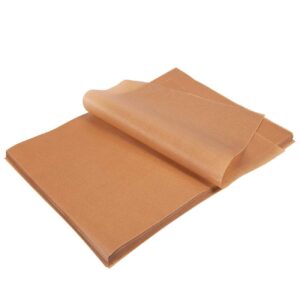 CHEFworth Unbleached Quilon Treated Natural Brown Parchment Paper Baking Sheets Pan Liner 8x12 100 Sheets for 1/4 pan