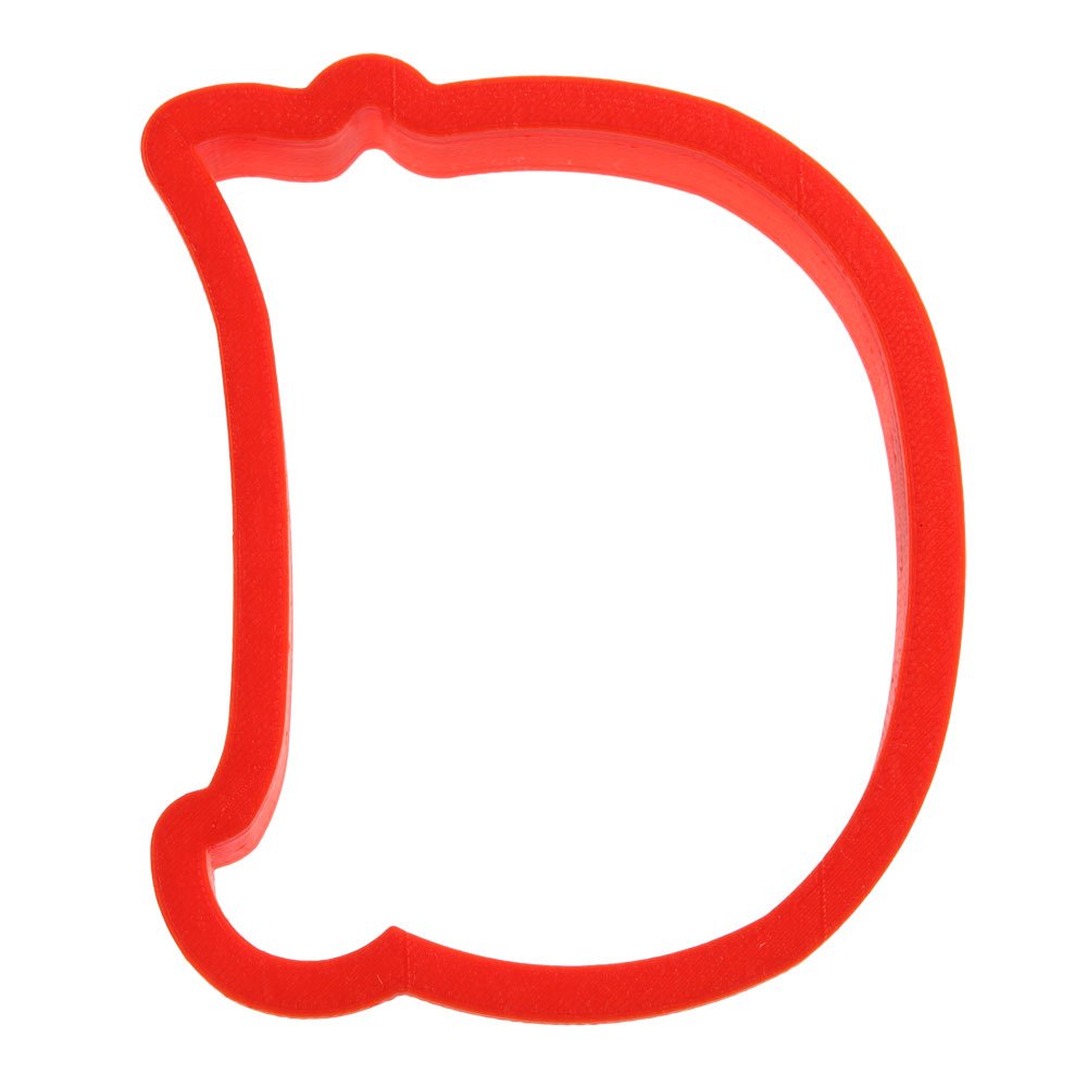 Curly Letter D Cookie Cutter 4 Inch - Hand Made in the USA - Food Safe 3d Printed Plastic - CookieCutterCom