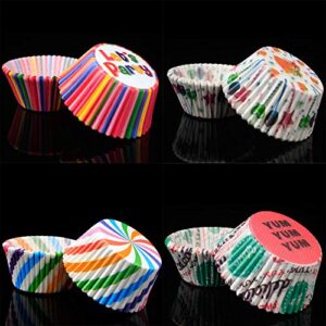 Tosnail 1000 Pack Paper Baking Cups Cupcake Liners Muffin Liner - Assorted 10 Styles