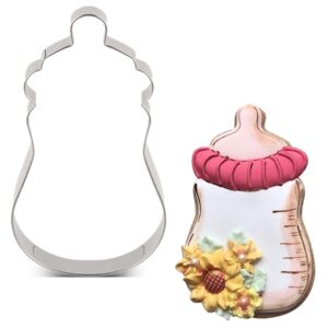 LILIAO Bottle Cookie Cutter for Baby Shower - 2.8 x 4.8 inches - Stainless Steel