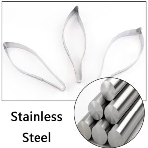 YuanYouTong Flower Petal Cutter 6 Pcs Stainless Steel Flower Cookie Cutters Cookie Decorating Kit Baking Cookie Molds for DIY Cake Tools