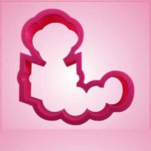 pink bookworm cookie cutter