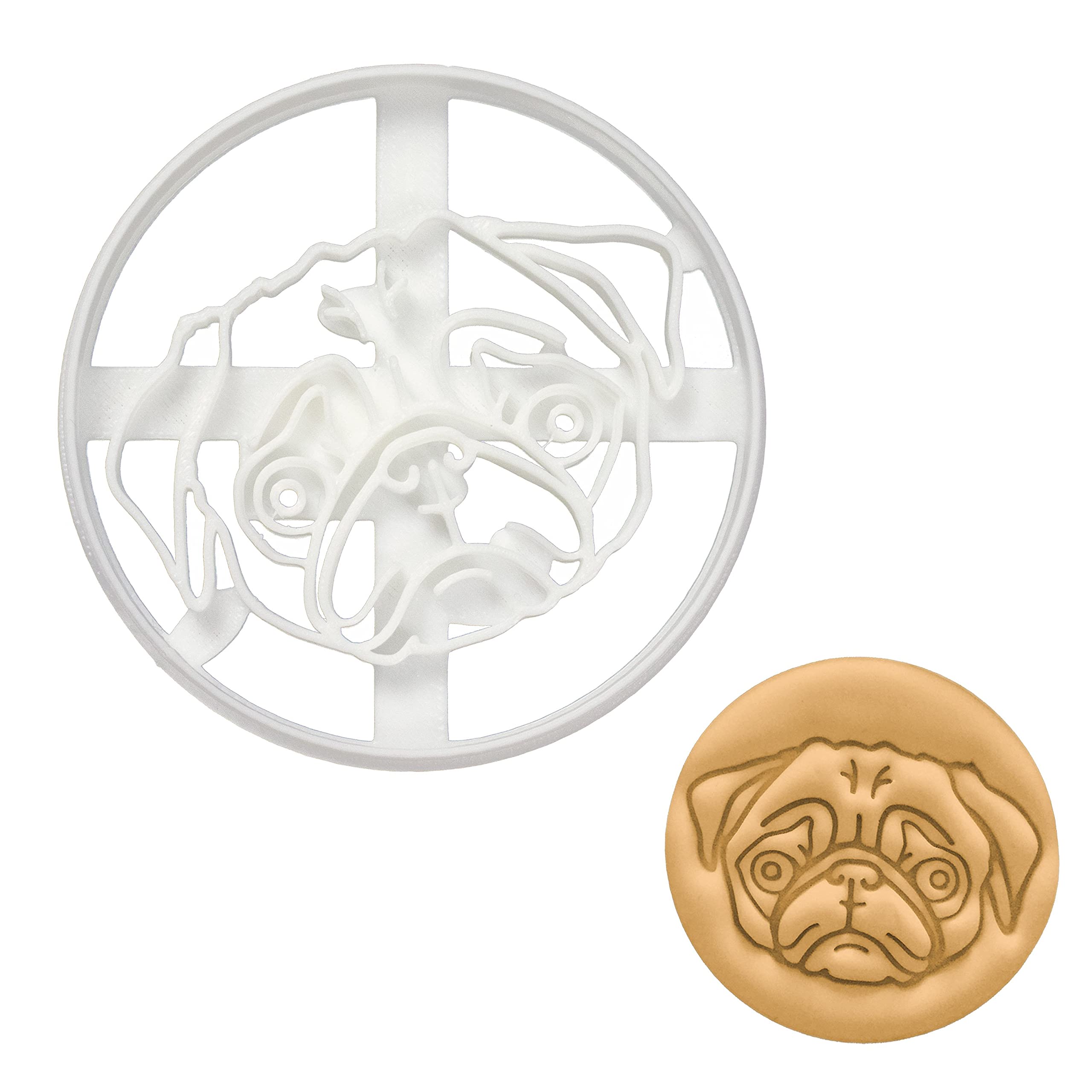 Pug Face cookie cutter, 1 piece - Bakerlogy