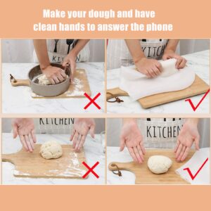 Angzhili 2 Pack Kneading Dough Bag,Silicone Kneading Bag,Multifunctional Dough Mixer For Bread and Cookie,Flour Mixing Bag Preservation Bag, Bread Kneading Tool Reusable Dough Bag,Cooking Tool,2 Size