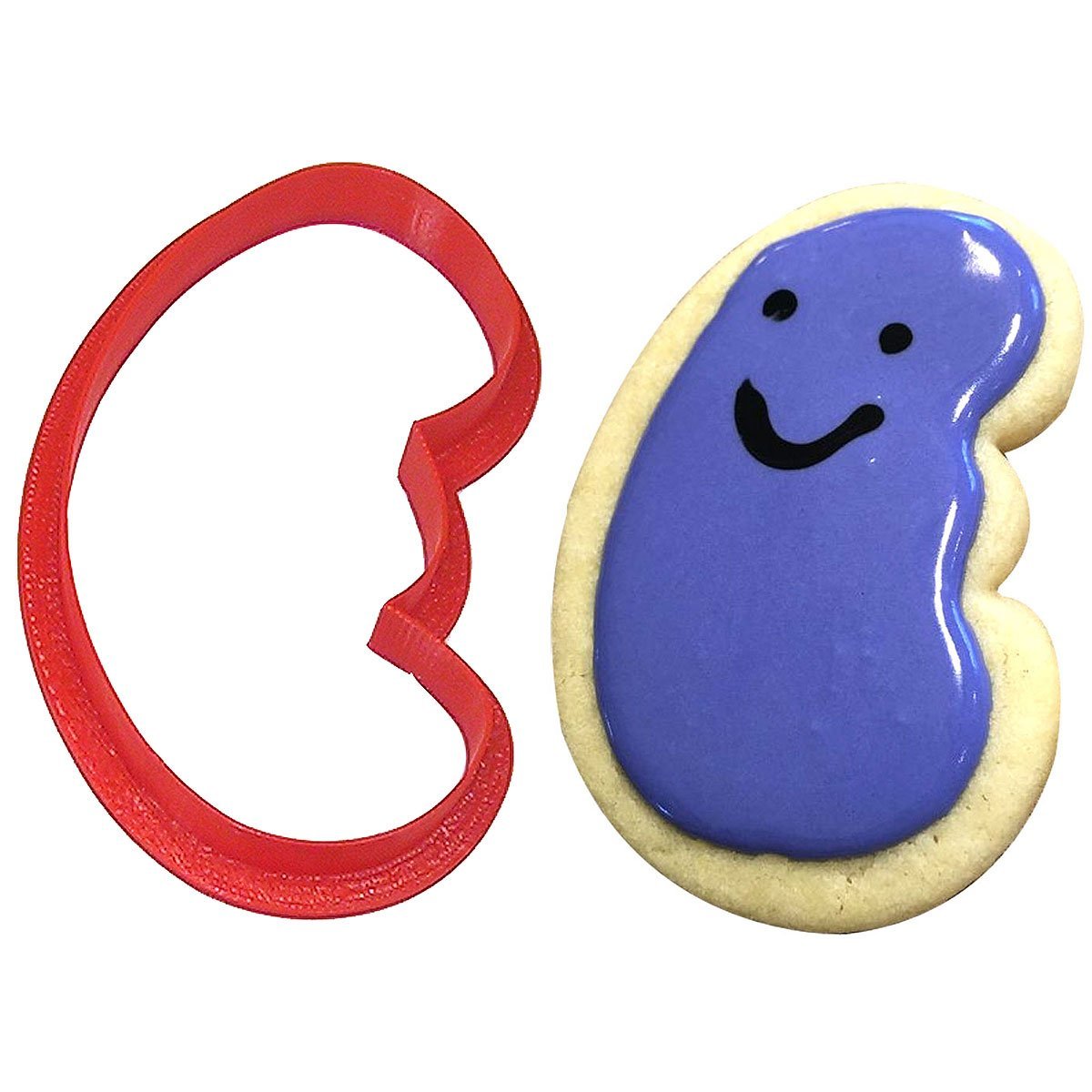 CookieCutterCom Brand Kidney Cookie Cutter 4 inch – 3d Printed Plastic – USA Made