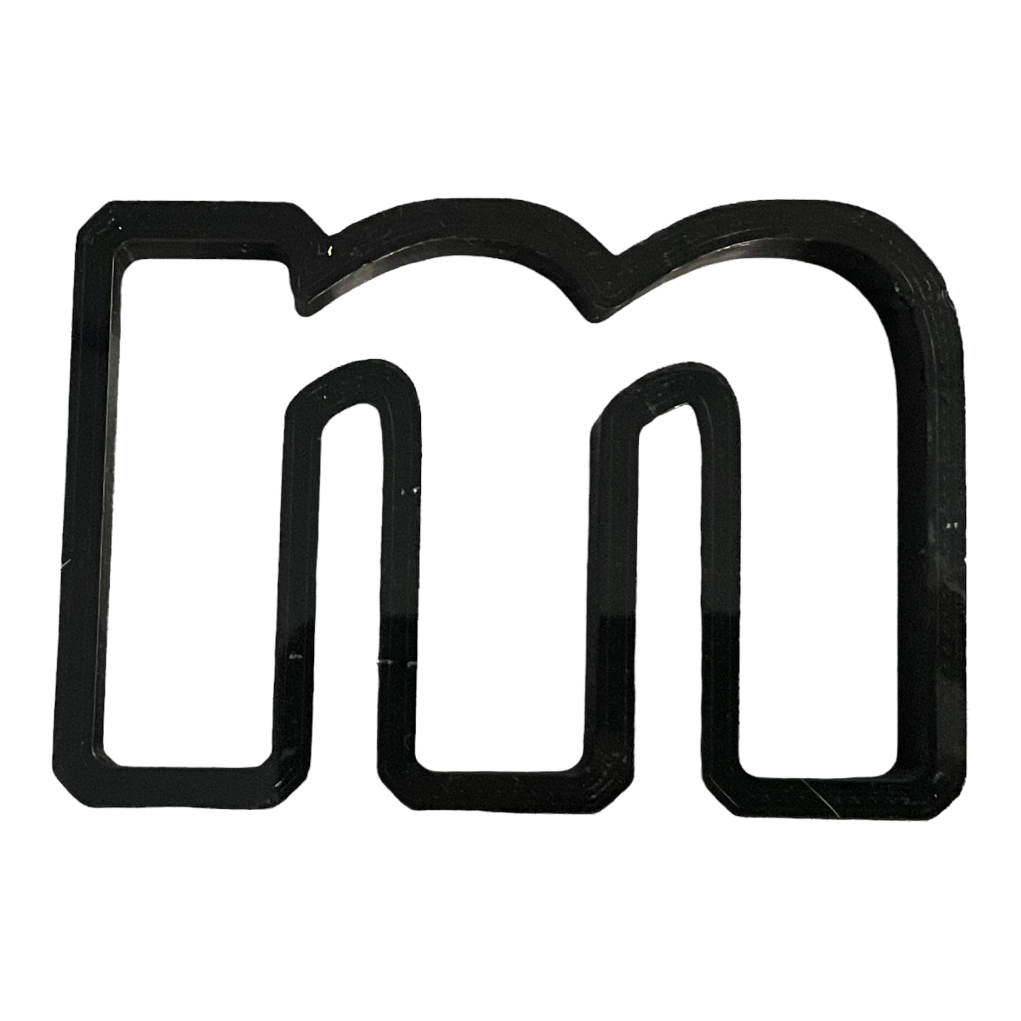 m Lowercase Block Letter Cookie Cutter with Easy to Push Design (4 inch)