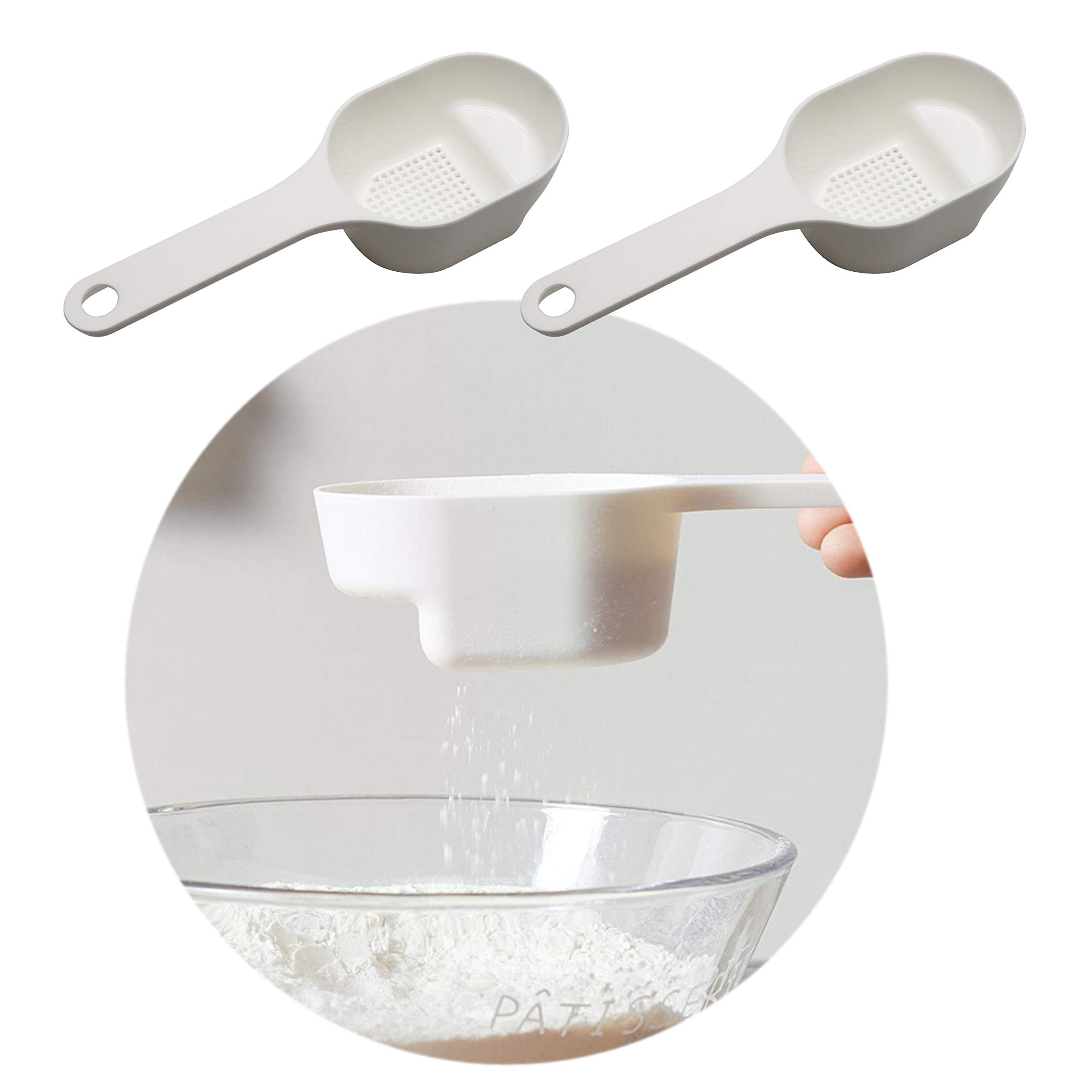 EIKS 2 Pack Flour Sifter Spoon Strainer for Powdering Sugar Spice Flour Herbs Kitchen Cooking Utensil