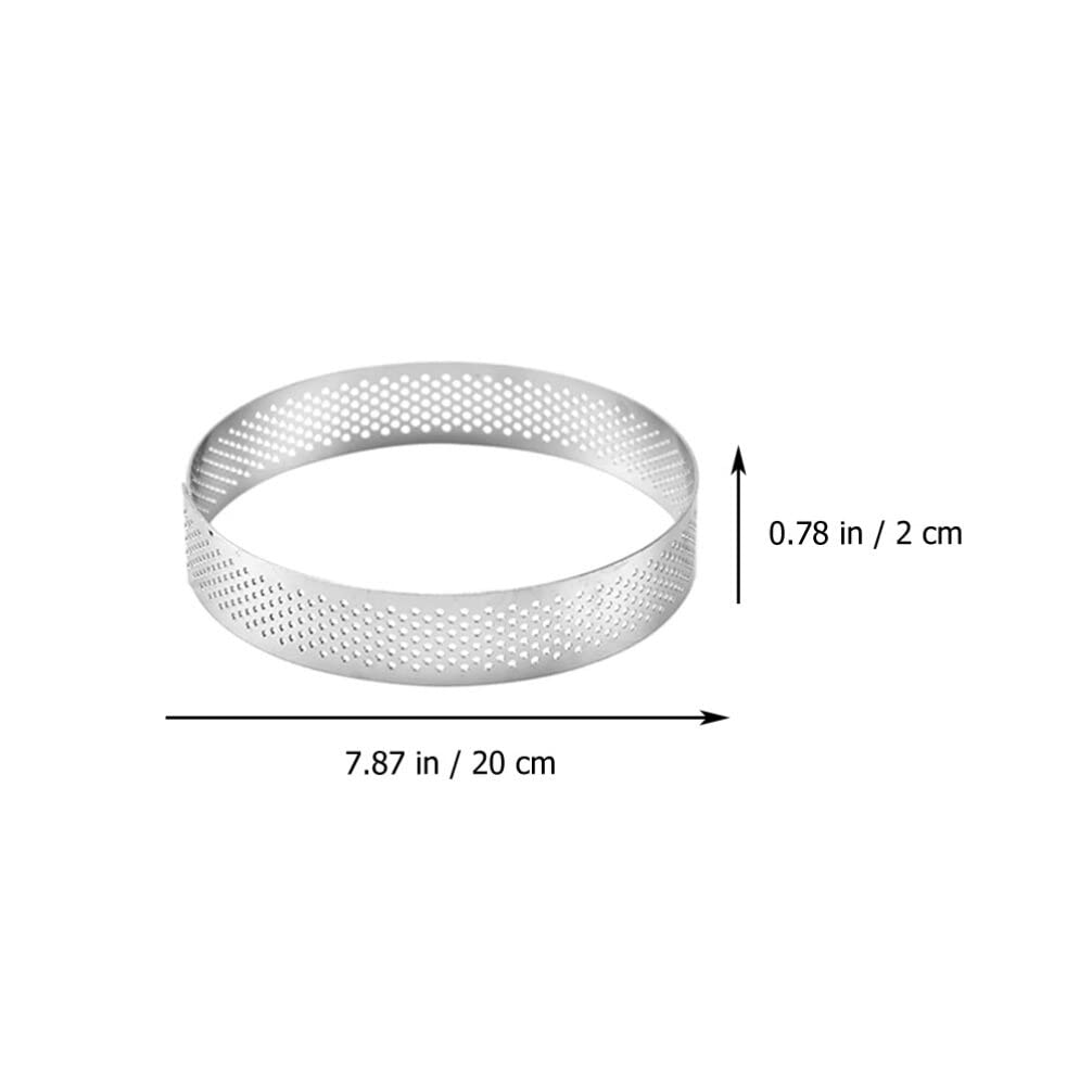 Cabilock 1PC Stainless Steel Cake Ring, Round, 8 inch