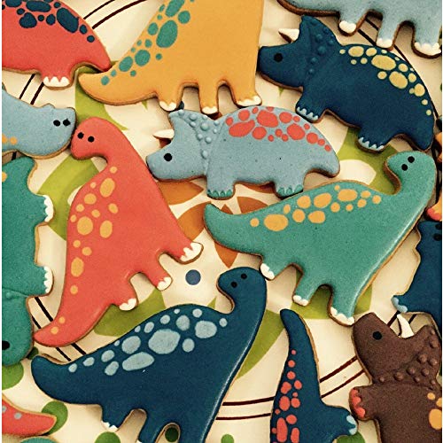 Dinosaur Cookie Cutter Set - 8 Piece - Brontosaurus Camarasaurus T-Rex Stegosaurus Triceratops Pterodactyl Baby Dinosaur and Dinosaur Eggs,Stainless Steel Cookie Fondant Molds for Birthday Party