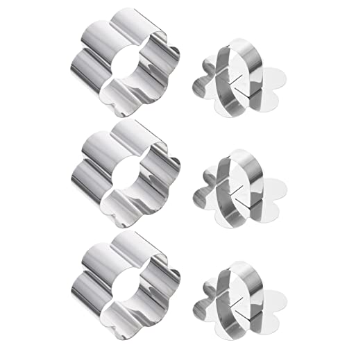 Hemoton 3 Sets Small Mousse Circle Mousse with Pusher Plum Mousse Molds Cooking Rings DIY Cookie Moulds Perforated Pastry Rings Cake Mousse Rings Simple Cake Mold Stainless Steel