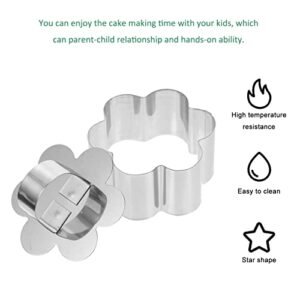 Hemoton 3 Sets Small Mousse Circle Mousse with Pusher Plum Mousse Molds Cooking Rings DIY Cookie Moulds Perforated Pastry Rings Cake Mousse Rings Simple Cake Mold Stainless Steel