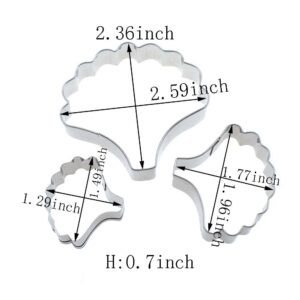 RELAND SUN Cake Mold Carnations Flower Petal Stainless Steel Cookie Fondant Cake Decorating Tools Sugar Pastry Biscuit Mold (petal)