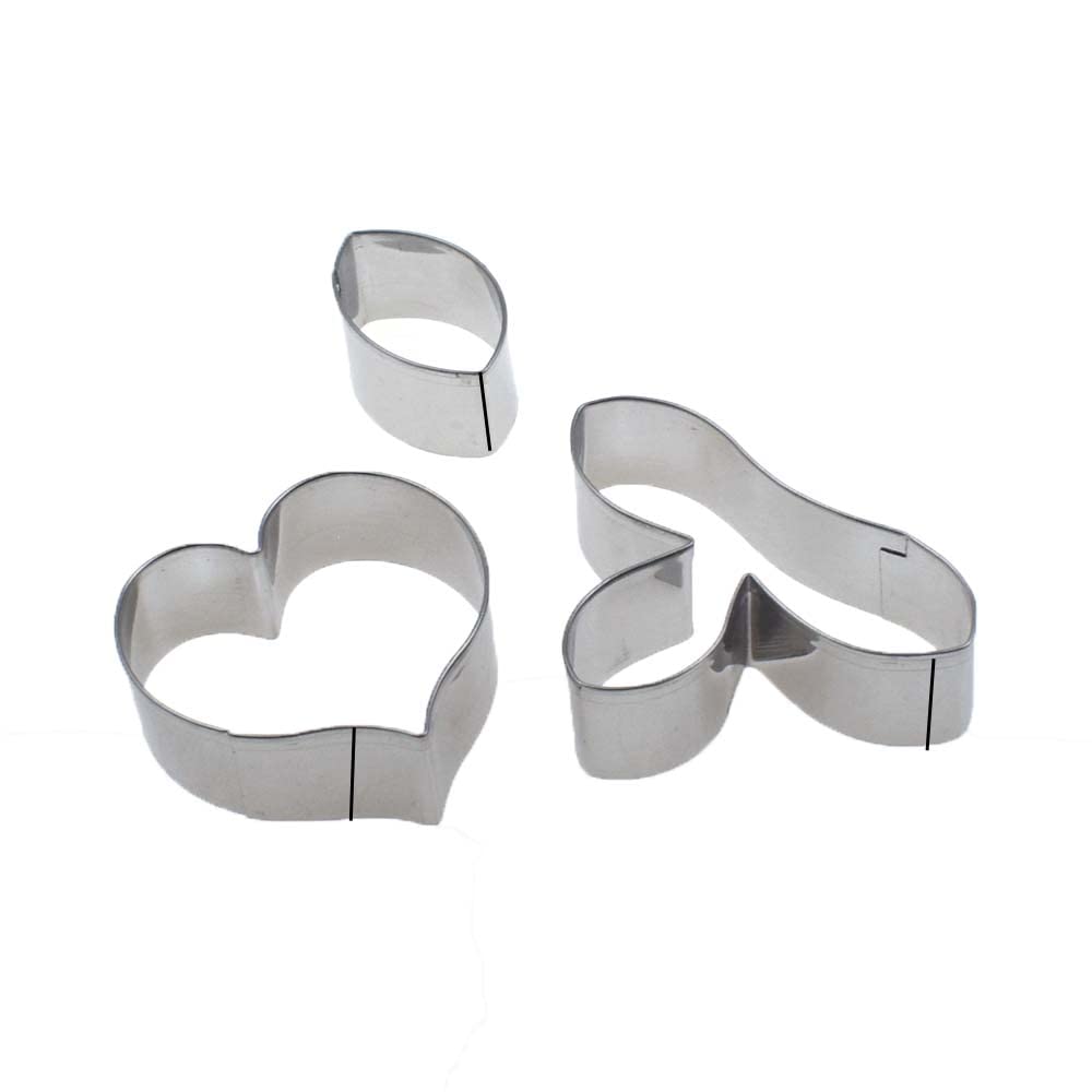 RELAND SUN Stainless Steel Heart Dendrobium Flower Petals Cookie Cake Decorating Tools Fondant Mould Kitchen Accessories