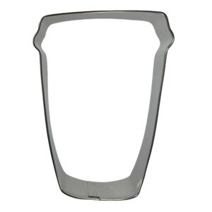 coffee cup tumbler or travel mug metal cookie cutter (4 inch)