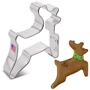 reindeer/deer cookie cutter 3.5" made in usa by ann clark