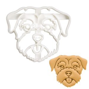 border terrier face cookie cutter, 1 piece - bakerlogy