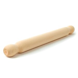 tuuli kitchen – french wooden rolling pin, baking roller for rolling out pizza, pasta, puff and other doughs, 40 x 4 cm