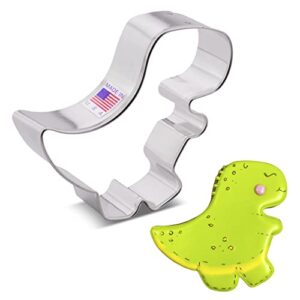 dinosaur cookie cutter t-rex, 3.52" made in usa by ann clark