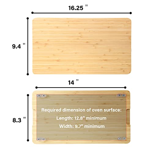 Cutting board Compatible with Breville BOV650XL/BOV670BSS Compact Smart Oven, Accessories for Countertop Toaster Oven, With Heat Resistant Silicone Feet, Creates Storage Space 16.25 x 9.5in